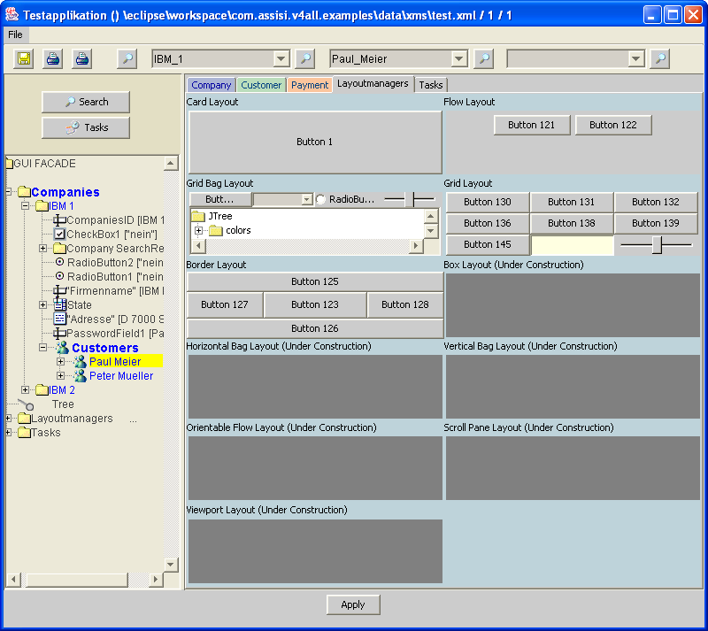 V4All Gui Designer for Eclipse Screenshots